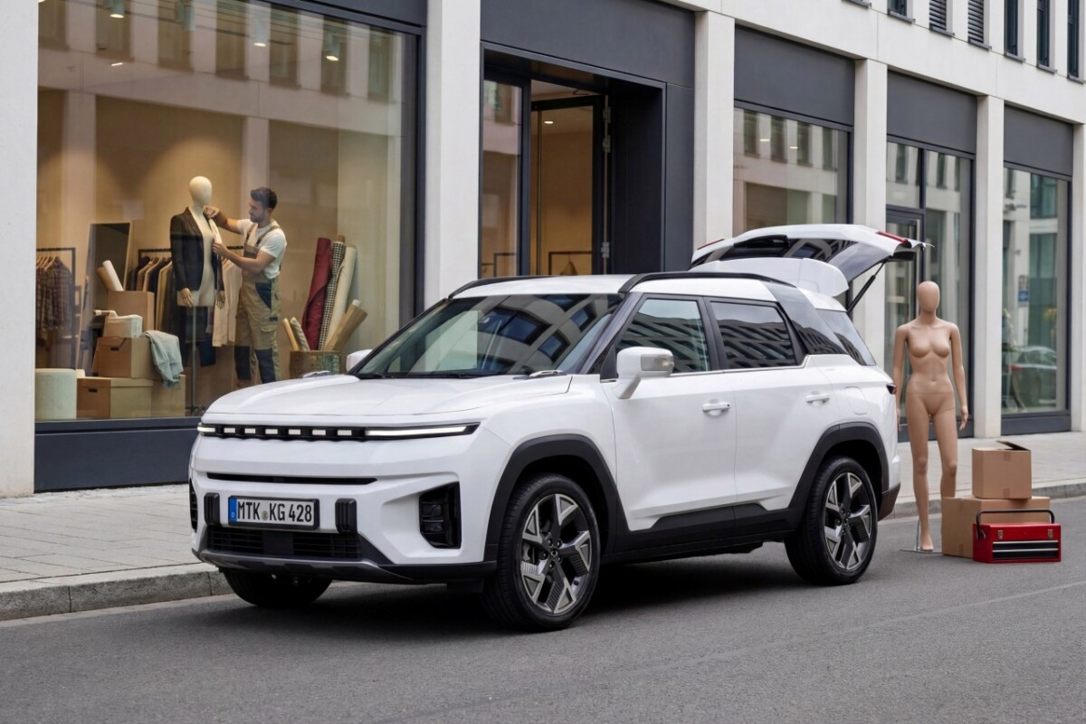KGM Torres EVX Cargo Van - SUV im Blaumann